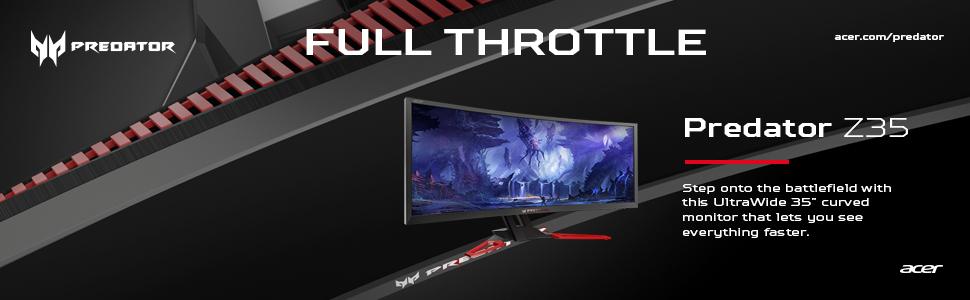 Acer Predator Z35 35 inch Widescreen Curved Monitor (21:9, VA, LED, 144 ...