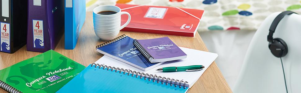 Oxford Campus Wirebound Notebook, A4 Size - Assorted Colour, Pack of 5 ...