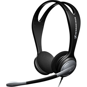 Sennheiser PC 131 Binaural Headset with Volume Control and Microphone ...
