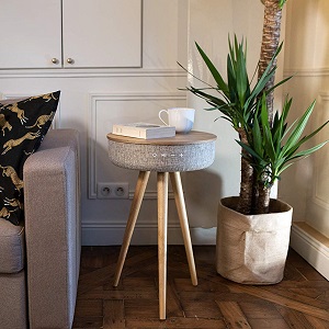 Victrola Wireless Wood Coffee Table with Bluetooth and Built in Stereo ...