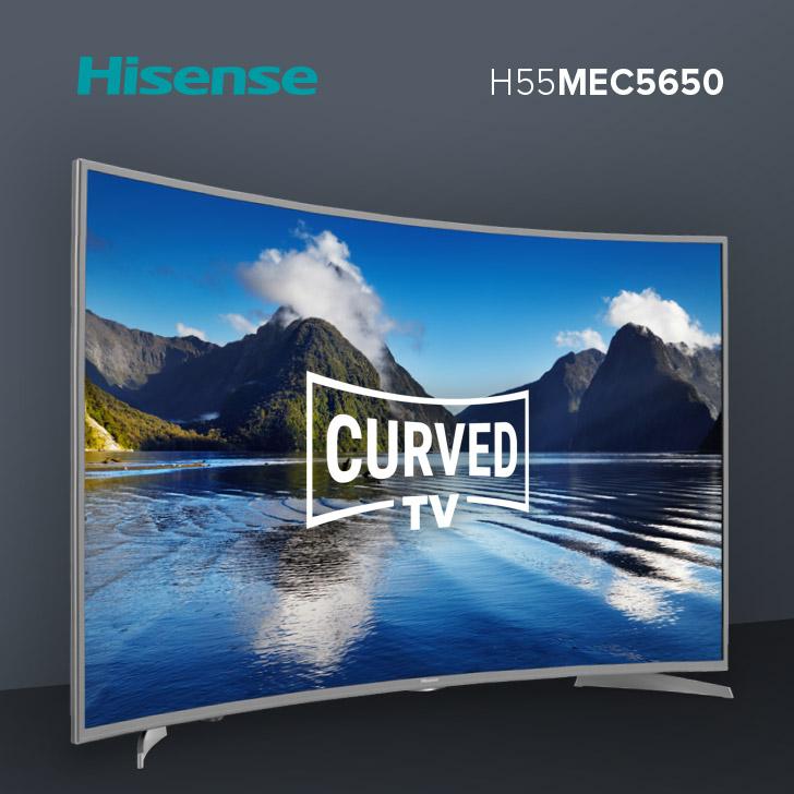 Hisense H55MEC5650 140 cm (55 Zoll) Curved Fernseher (Ultra HD, Triple ...