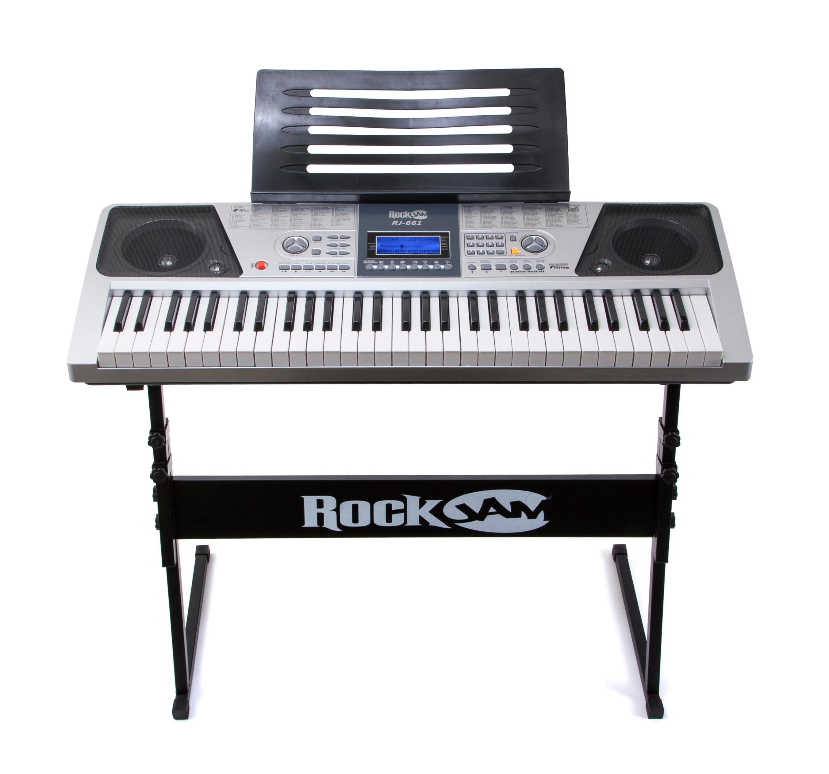 RockJam RJ661-SK Super Kit 61 Tasten LCD Elektronisches Unterrichts ...