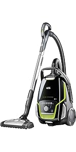 AEG UltraSilencer / VX8-2-ÖKO Staubsauger mit Beutel EEK A (700 Watt, nur 58dB(A), 3 Düsen, 12 m ...
