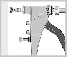 Novus Blindniet-Mutternzange J-65, Nietmutternzange aus Aluminium, für ...