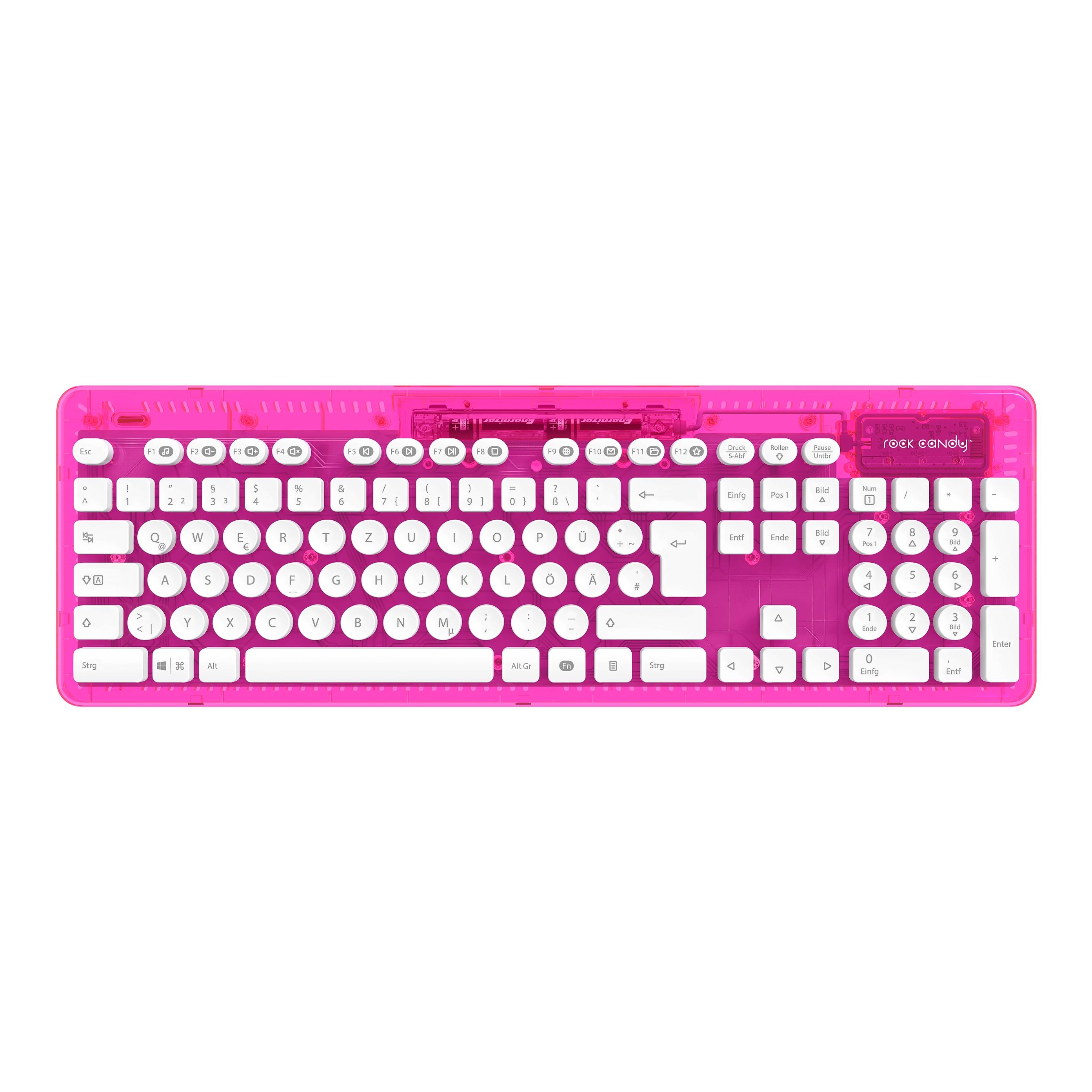 PC - Wireless Tastatur Rock Candy - pink: Amazon.de: Games