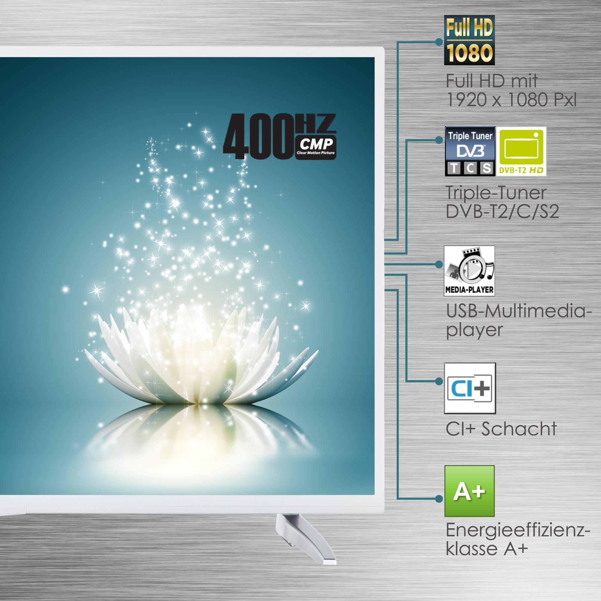 Telefunken XF50A101-W 127 cm (50 Zoll) Fernseher (Full HD, Triple Tuner ...