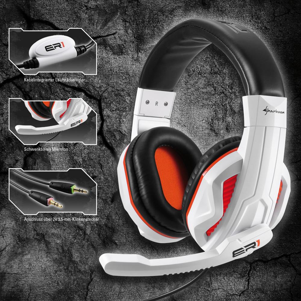 Sharkoon Rush ER1 Gaming Headset weiß: Amazon.de: Computer & Zubehör