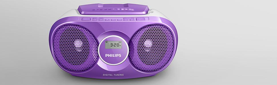 Philips AZ215V CD-Soundmachine lila: Amazon.de: Elektronik