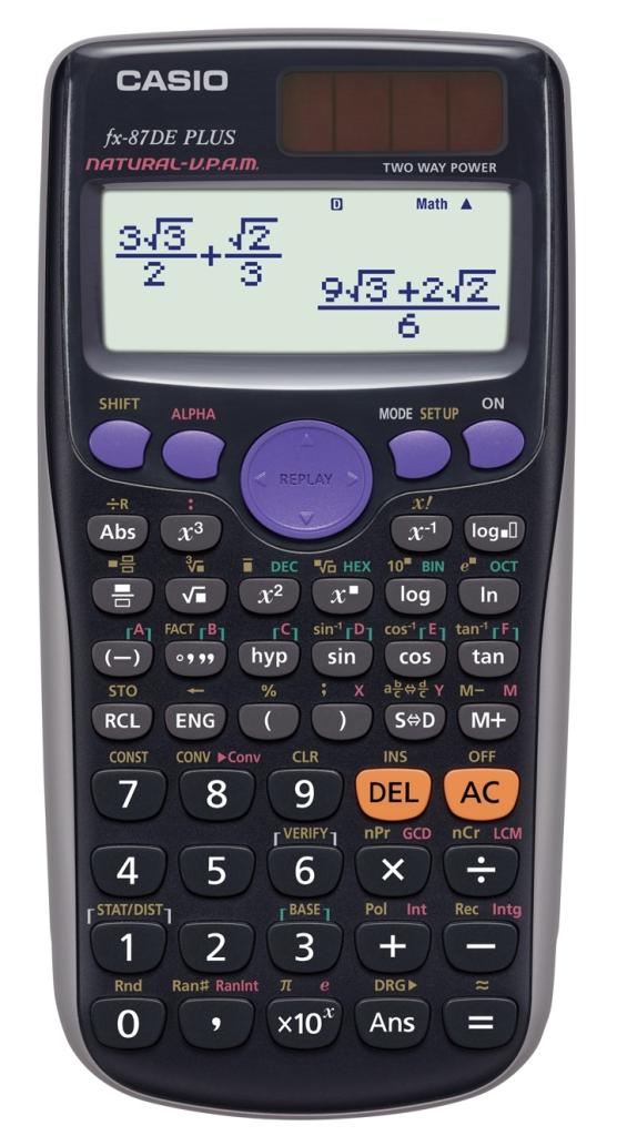 Casio FX-87DE Plus wissenschaftlicher Rechner mit natürlichem Display ...