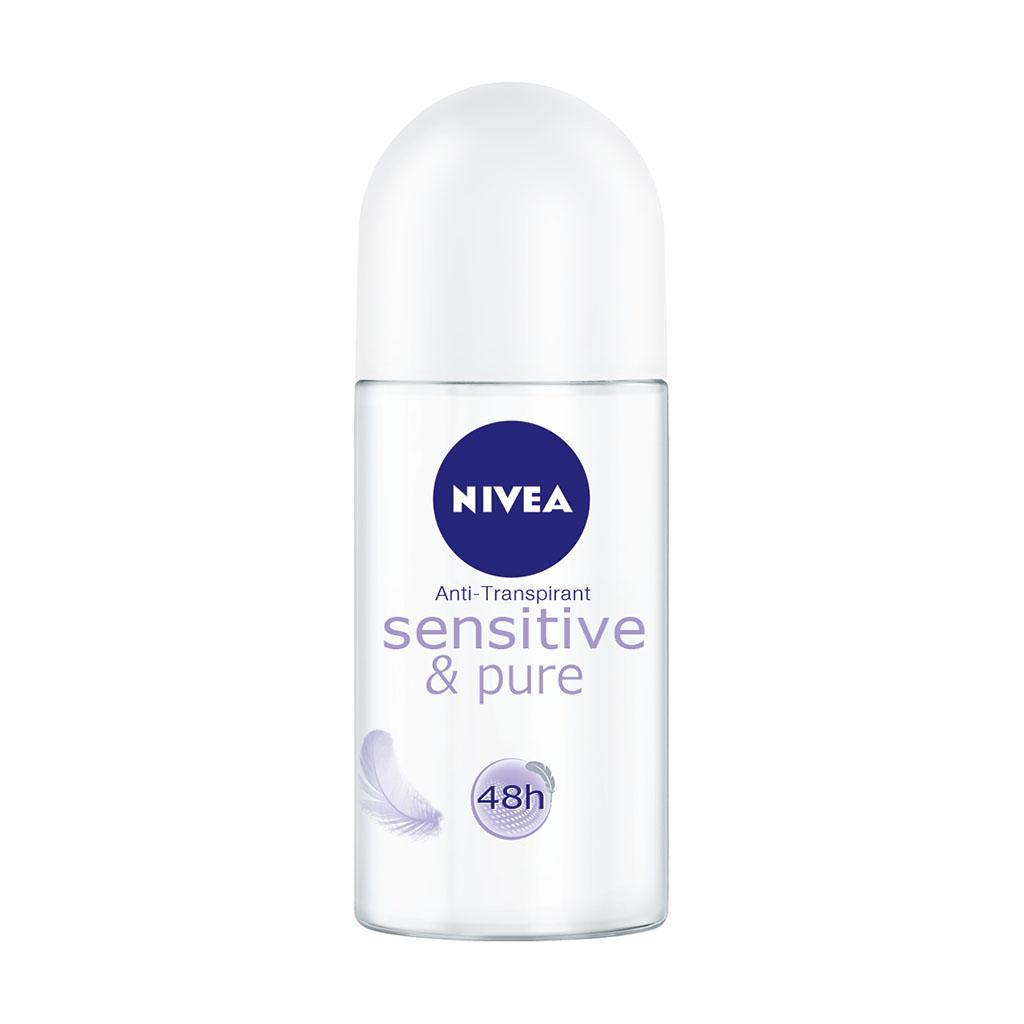 Nivea Deo Sensitive & Pure Antitranspirant Roll-On, 3er Pack 3 x 50 ml: Amazon.de: Beauty