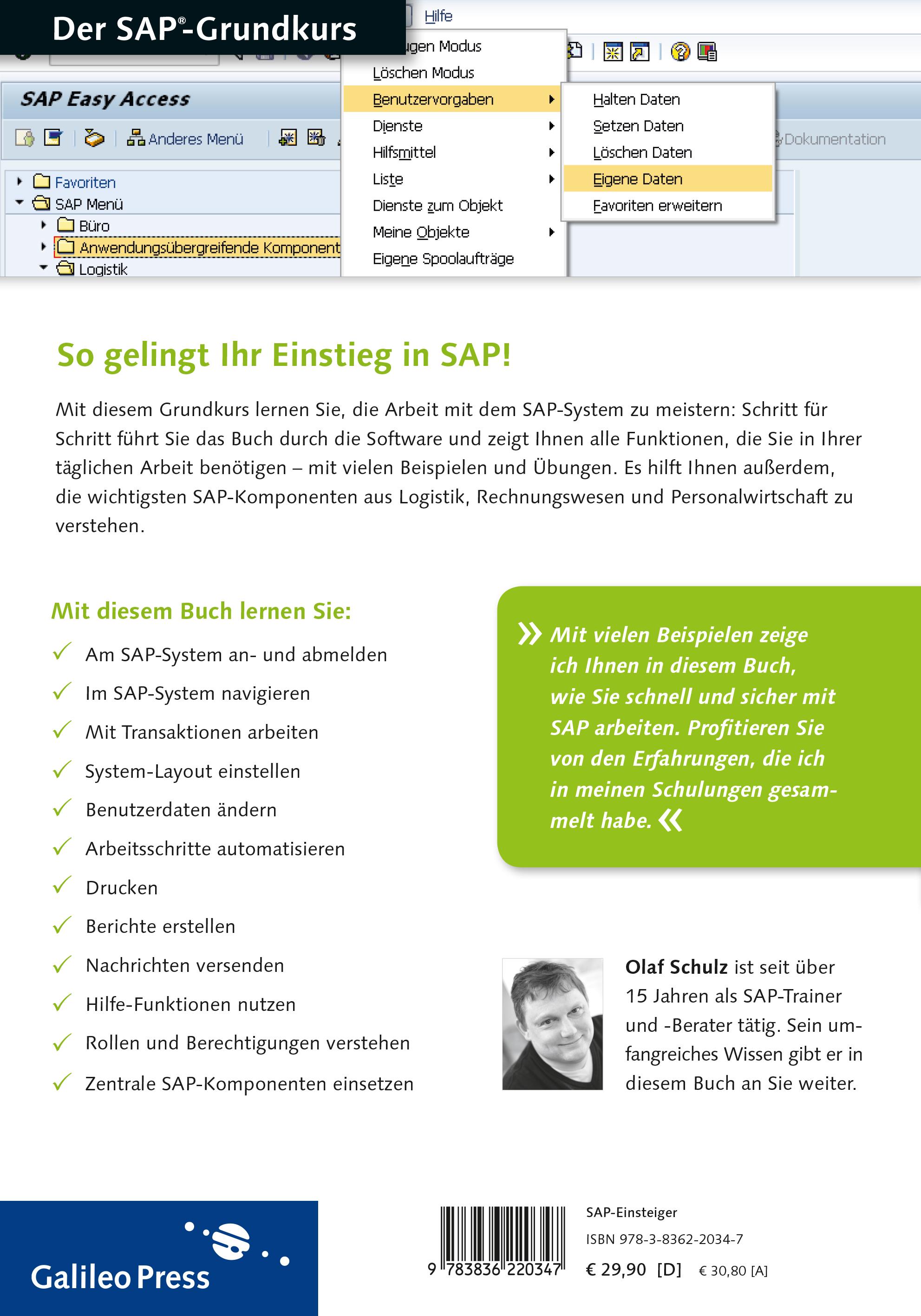 Der SAP-Grundkurs für Einsteiger und Anwender: Ihr Schnelleinstieg in ...