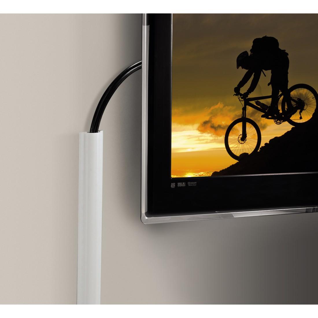 Hama Kabelkanal selbstklebend PVC (Kabelabdeckung halbrund 3,5 cm x 100 ...