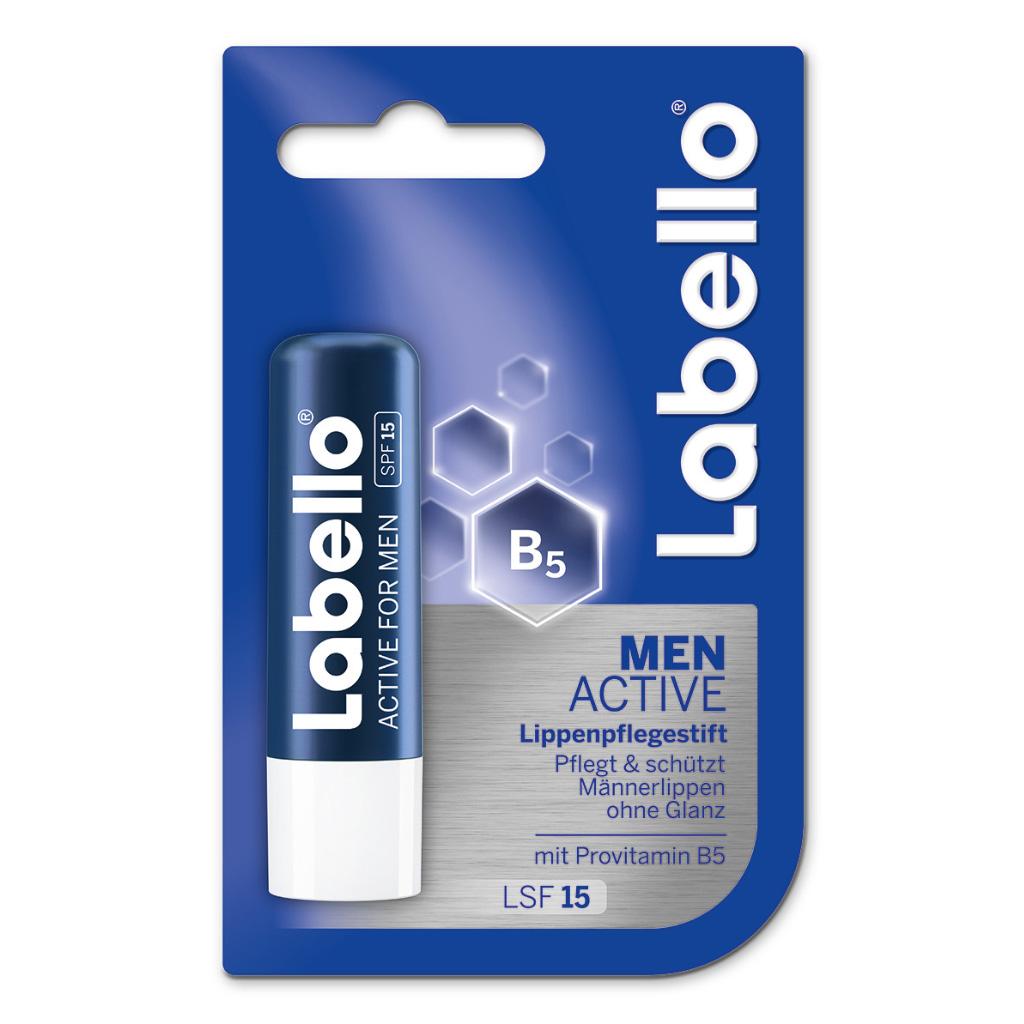 Labello For Men Lippenpflege Active Care, 3er Pack (3 x 5,5 ml): Amazon ...