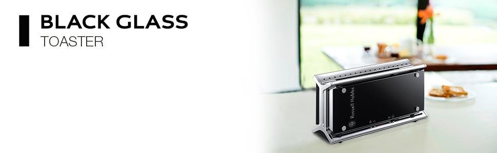 Amazon.de: Russell Hobbs Black Glass 20370-56 Toaster (1080 Watt ...