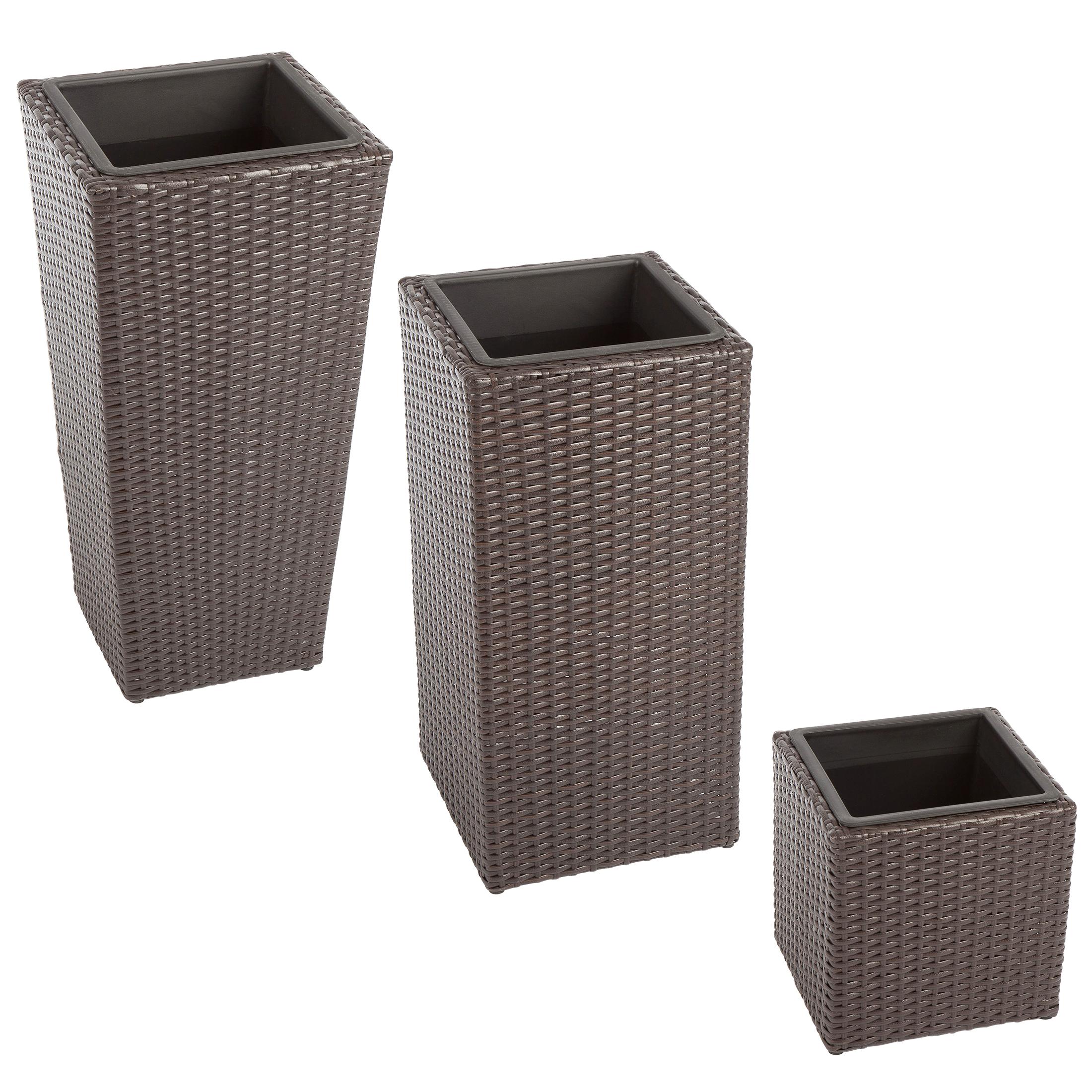 Ultranatura Poly-Rattan Pflanzkübel – Klein, Classic & Block Design ...