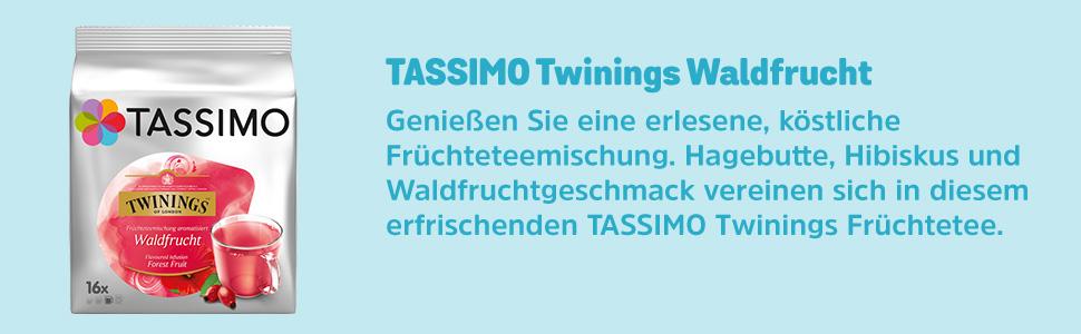 Tassimo Twinings Waldfrucht Tee, 5er Pack Tee T Discs (5 x 16 Getränke ...