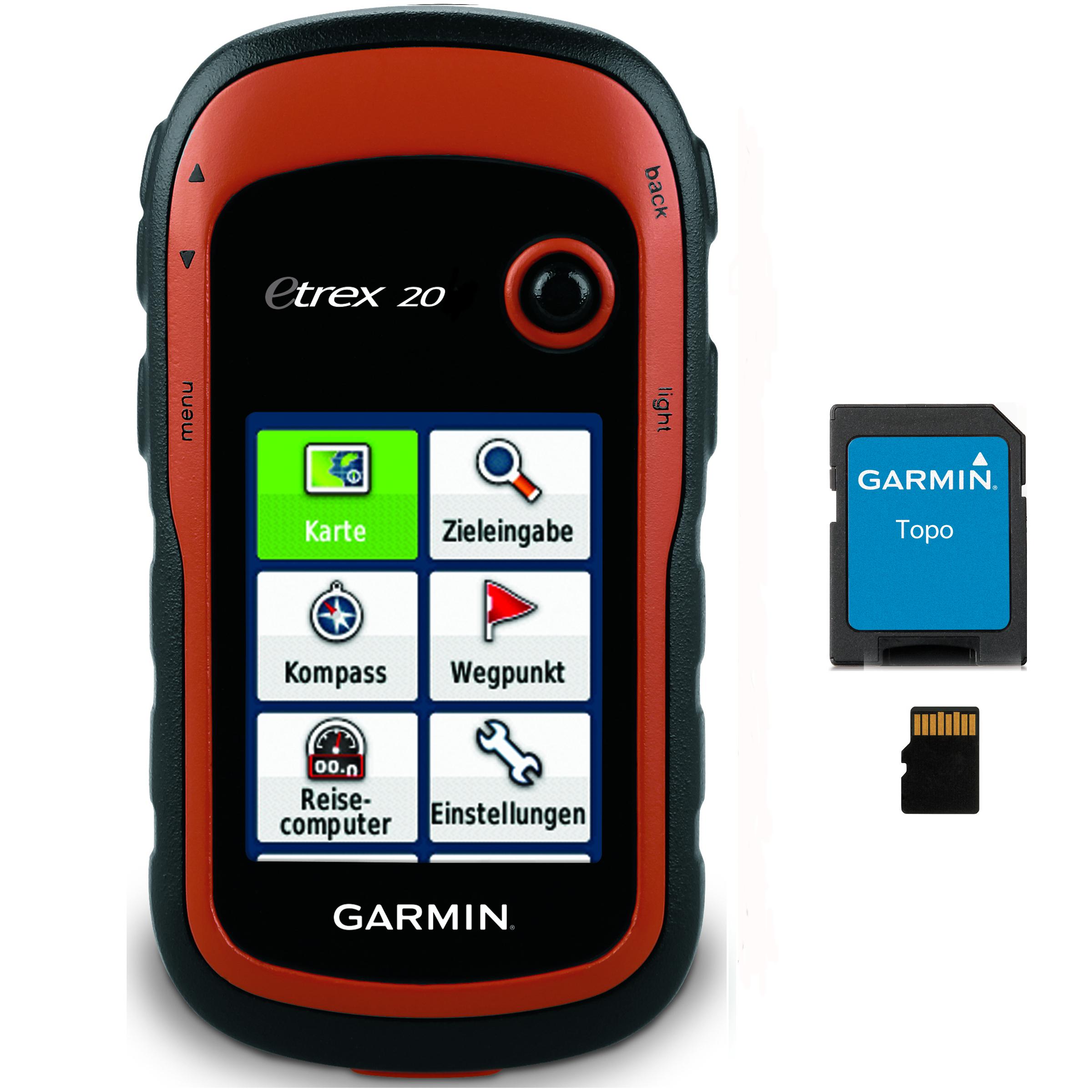 Garmin eTrex 20 GPS Handgerät mit 2,2" Touchdisplay, Batterielaufzeit ...