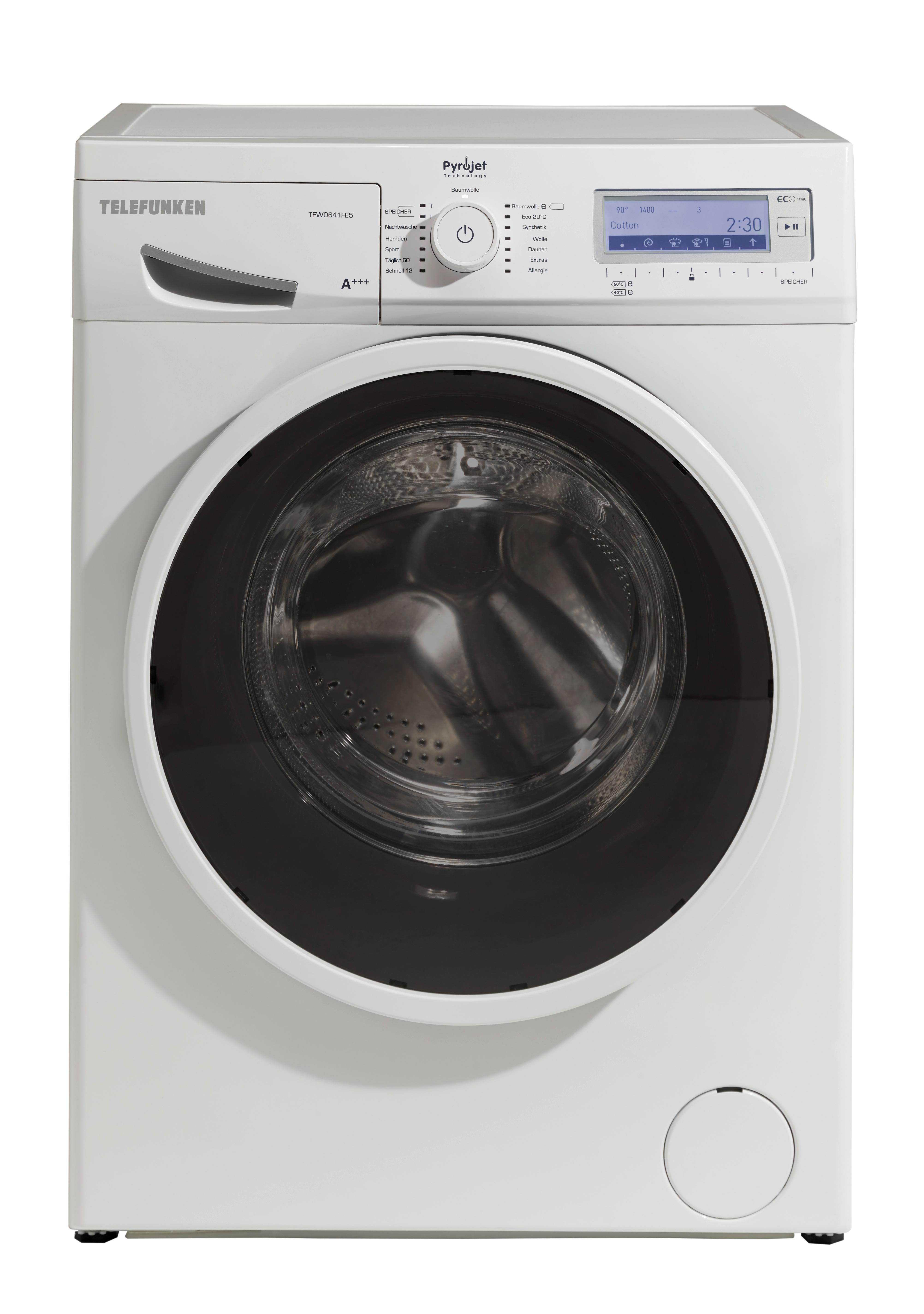 Telefunken TFW0641FE5 Waschmaschine FL / A+++ / 58 kWh/Jahr / 1400 UpM ...