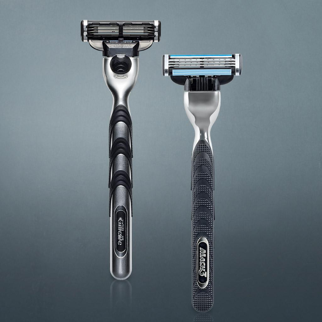 Geschenkset Gillette Mach3 Rasierer Golden plus Gratis Series MiniGel ...