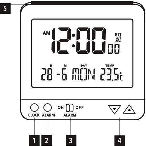 Hama Funk Wecker RC550 (sensorgesteuerte Nachtlichtfunktion ...
