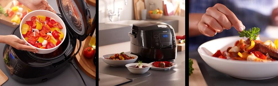 Philips HD4749/77 Multicuiseur Viva avec 22 programmes, Céramique ...