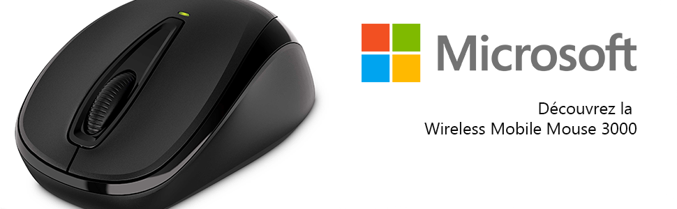 Microsoft Wireless Mobile Mouse 3000 - Souris sans fil Noire: Amazon.fr: Informatique
