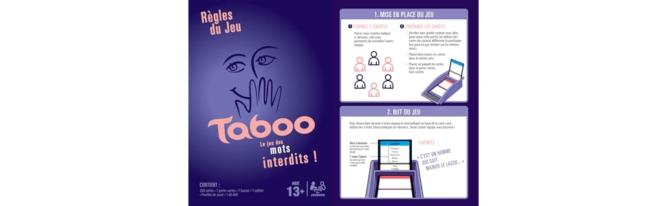Taboo Classique - Jeu de societe de réflexion - Version française ...