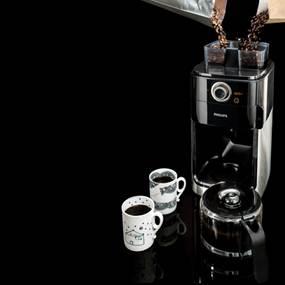 Philips HD7766/00 Cafetière filtre programmable, noir et métal, avec ...