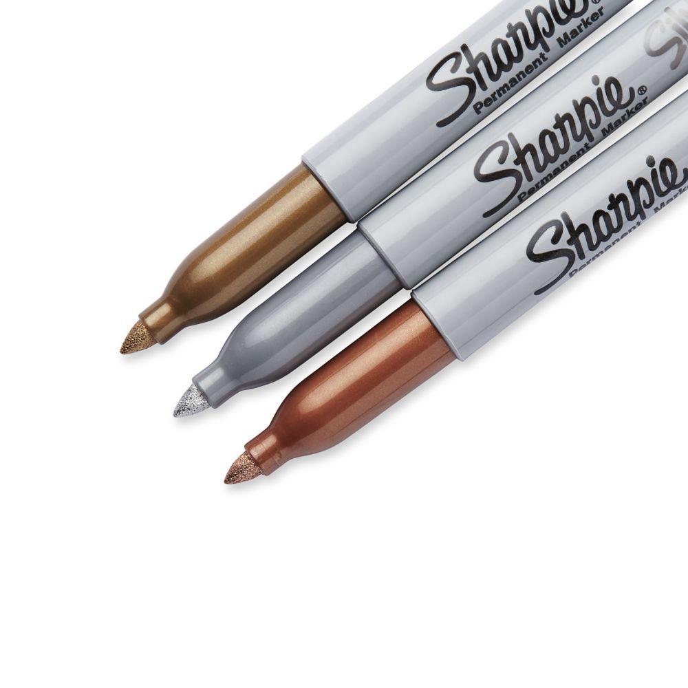 Sharpie Metallic Marqueur Pointe Fine Assortiment Lot de 3: Amazon.fr ...
