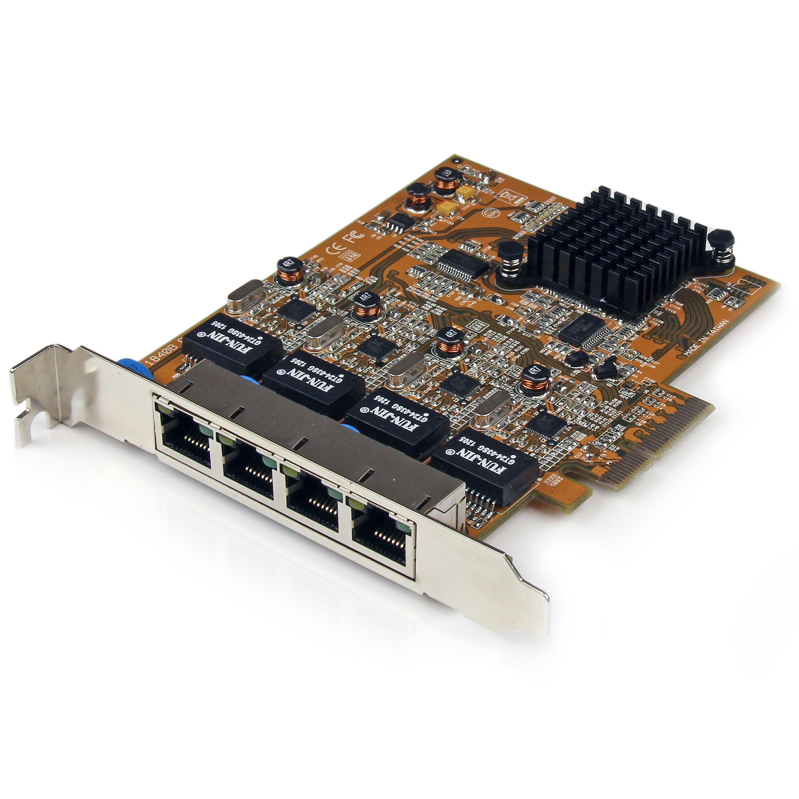 StarTech.com Carte Réseau PCI Express vers 4 ports Gigabit Ethernet ...