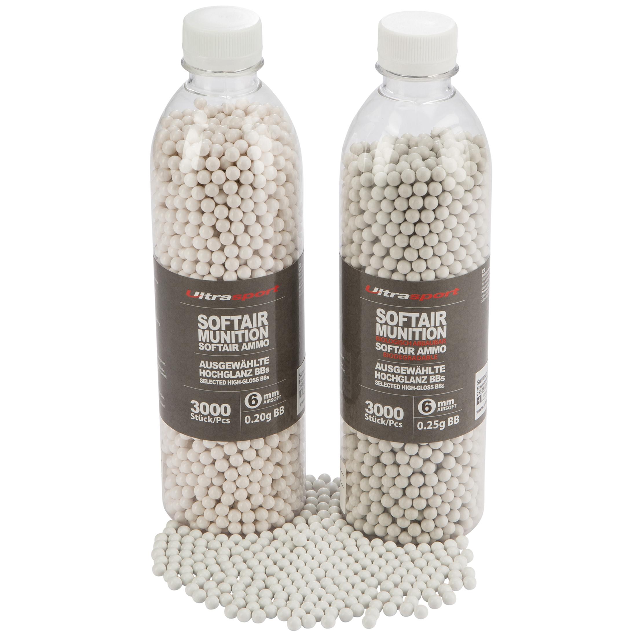 Ultrasport Munitions airsoft 6 mm (0,20 g et 0,25 g), balles, 3000 ...