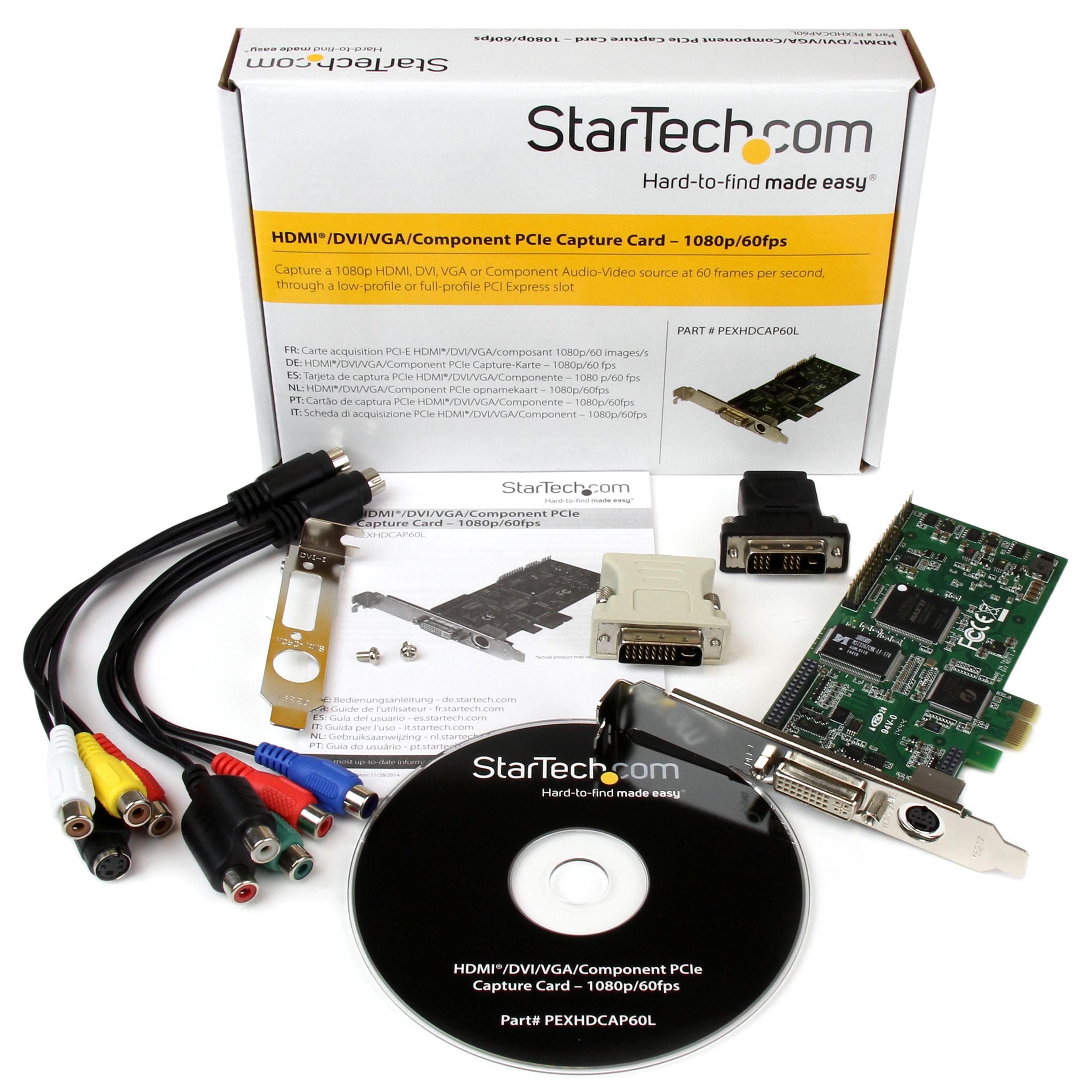 StarTech.com Carte d'acquisition vidéo HD PCI Express - HDMI / DVI ...