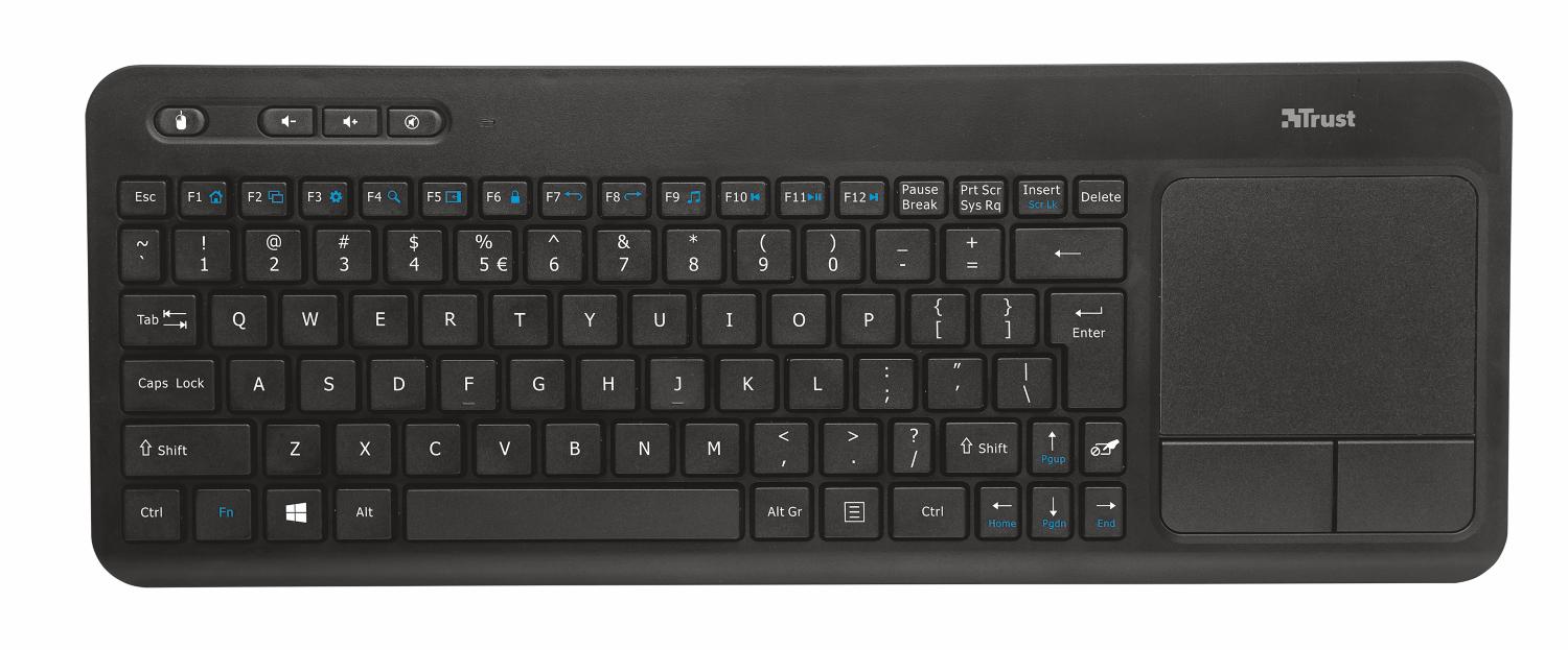 Trust Veza clavier multimédia sans fil à pavé tactile pour Ordinateur ...