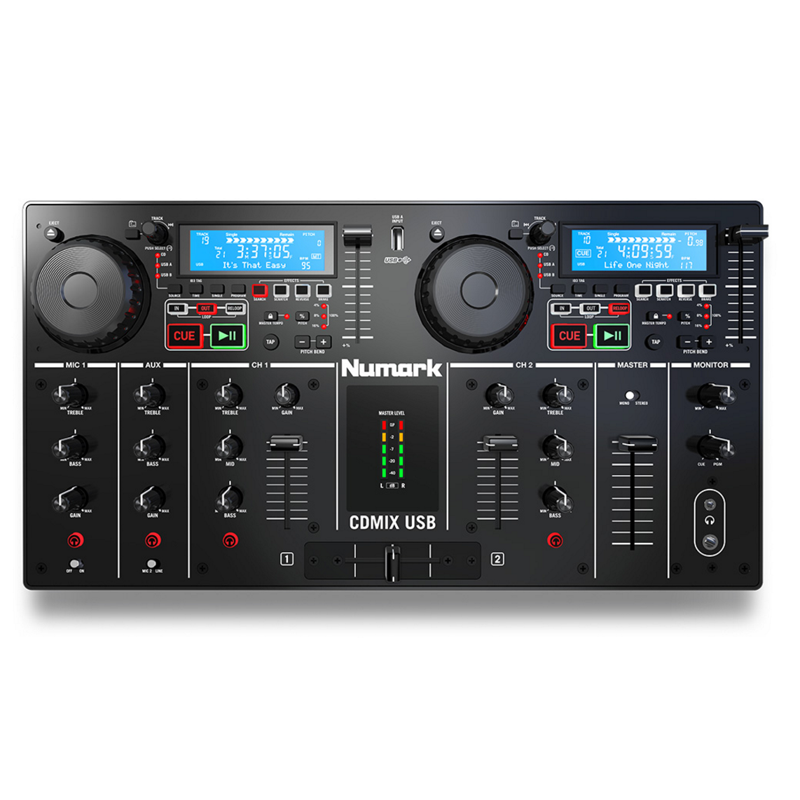 Numark CDMix USB Platine CD et MP3 à Plat, Système DJ Compact et Nomade ...