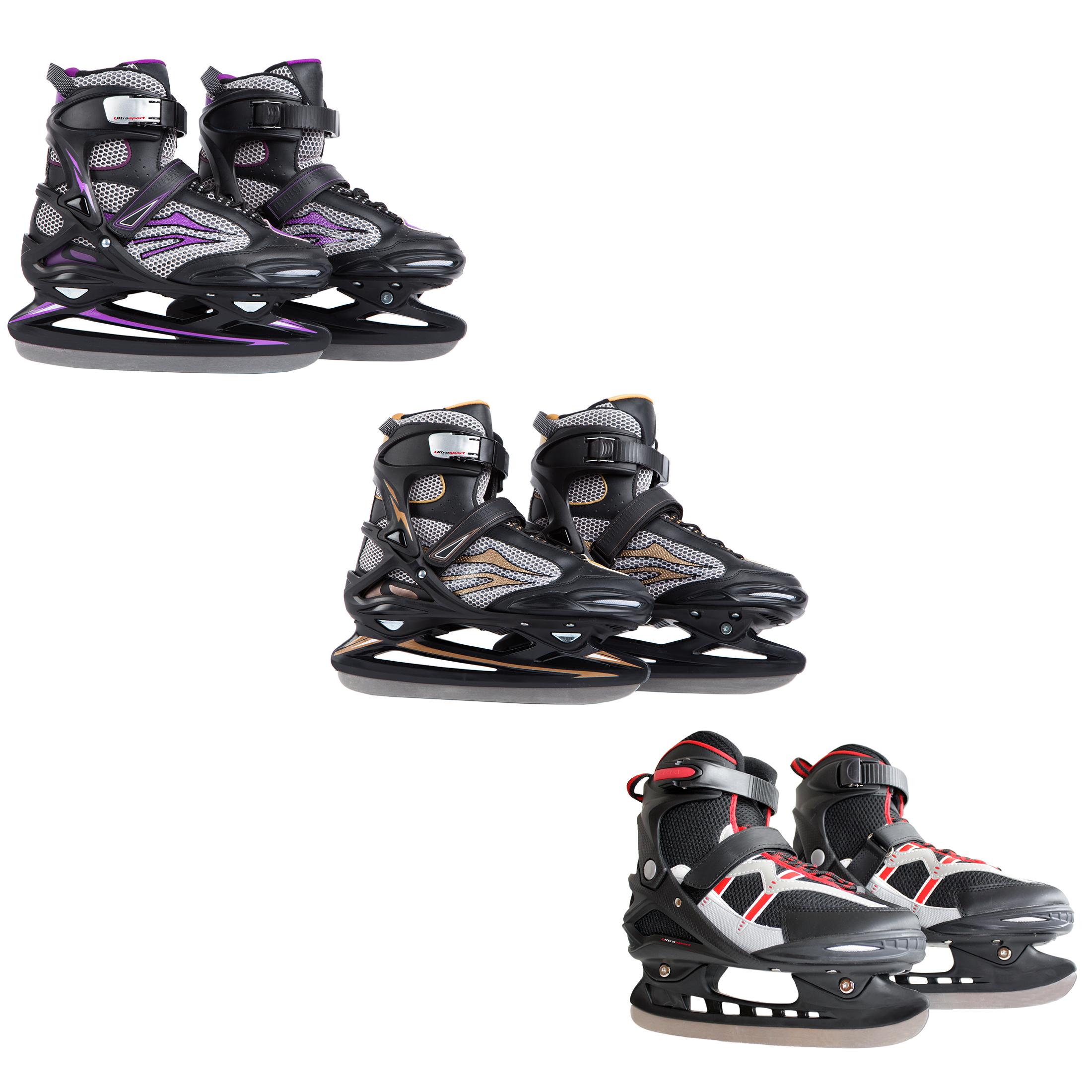Ultrasport Pro-Skater Patins à glace mixte adulte Noir/Violet 38-39 cm ...