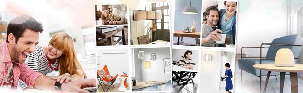 Philips Imageo CandleLights 3 Bougies LED Photophores Bleu Luminaire d ...