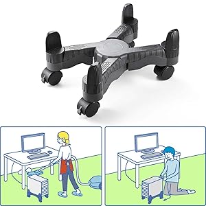Amazon | サンワダイレクト PCスタンド デスクトップ用 キャスター付 ほこり対策 無段階調節 100-CPU001 | サンワダイレクト | PC収納ボックス・サーバーラック 通販
