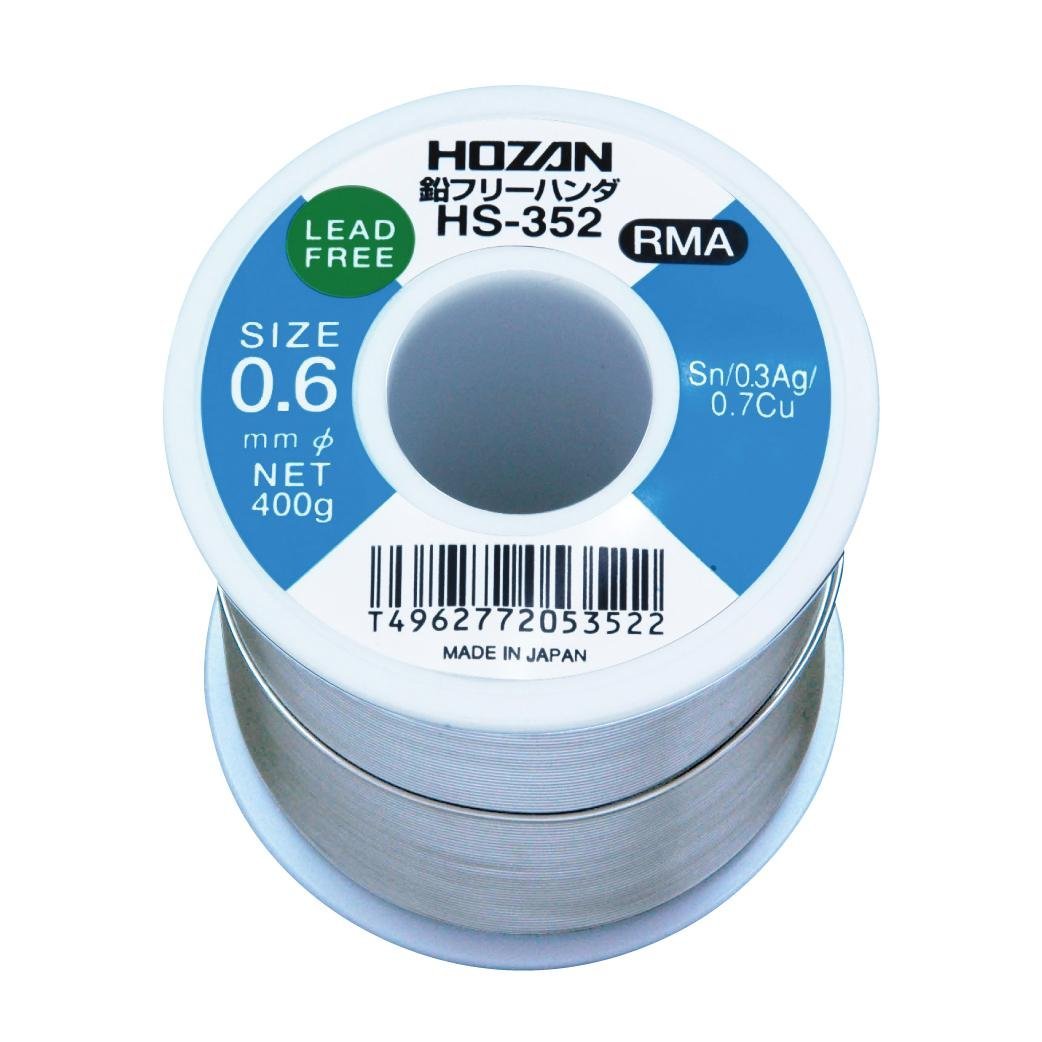 Amazon | ホーザン(HOZAN) 鉛フリーハンダ 鉛フリー半田 Sn-0.3Ag-0.7Cu 鉛フリー半田 重量400g HS-352 | DIY・工具・ガーデン