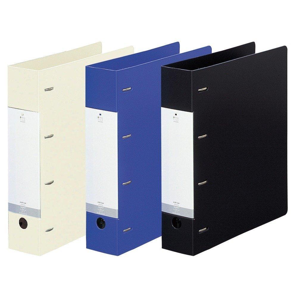 Amazon | リヒトラブ D型 リングファイル A4 4穴 黒 G1280-24 | リングファイル | 文房具・オフィス用品