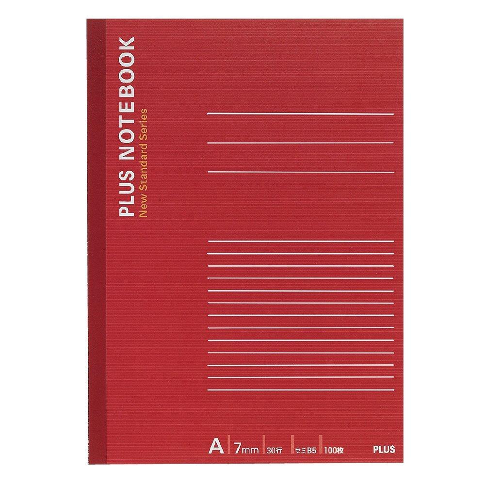 Amazon.co.jp： プラス ノート セミB5(6号)A罫100枚 NO-010AS 76-707: 文房具・オフィス用品