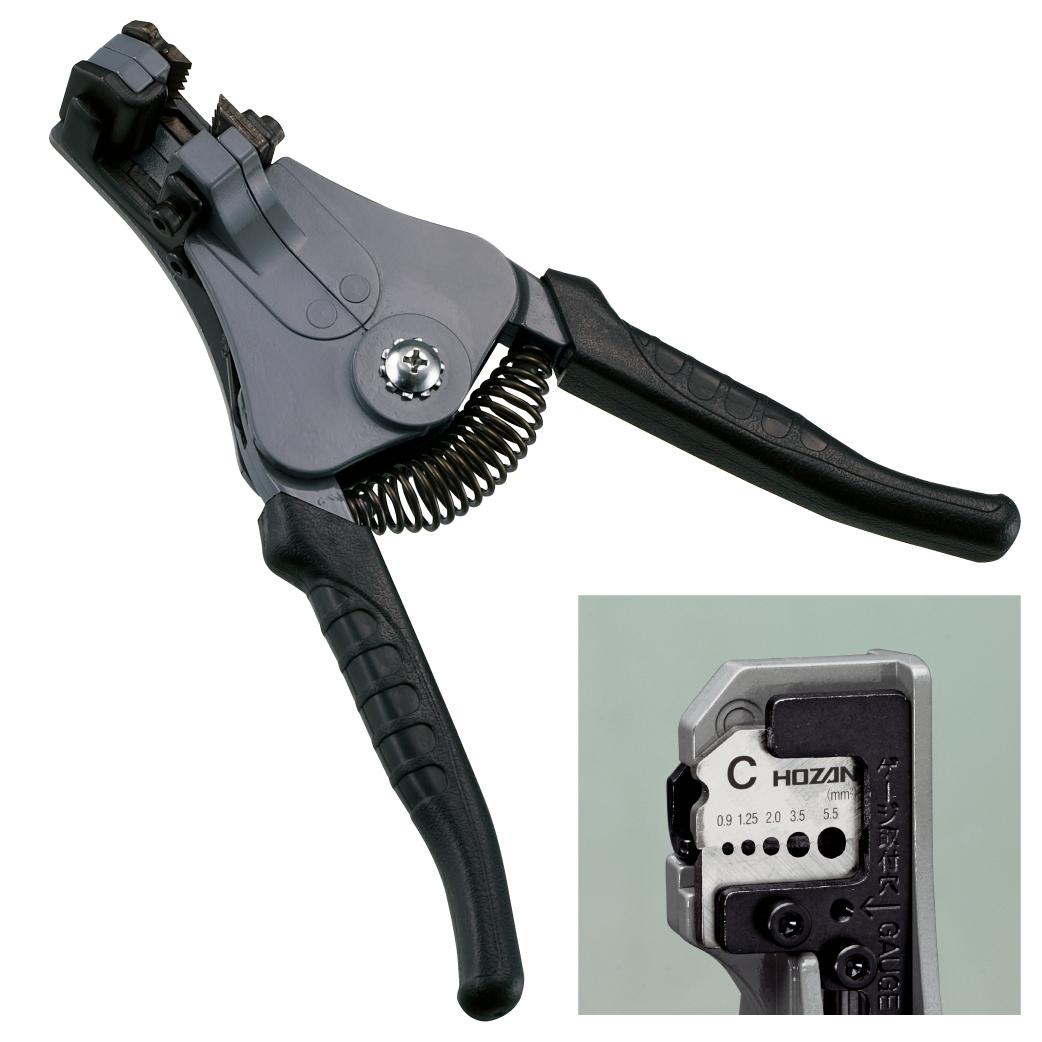 Amazon | ホーザン(HOZAN) ワイヤーストリッパ- 第一種電気工事士試験対応 より線用 0.9/1.25/2/3.5/5.5mm2 P-90-C | ワイヤーストリッパー