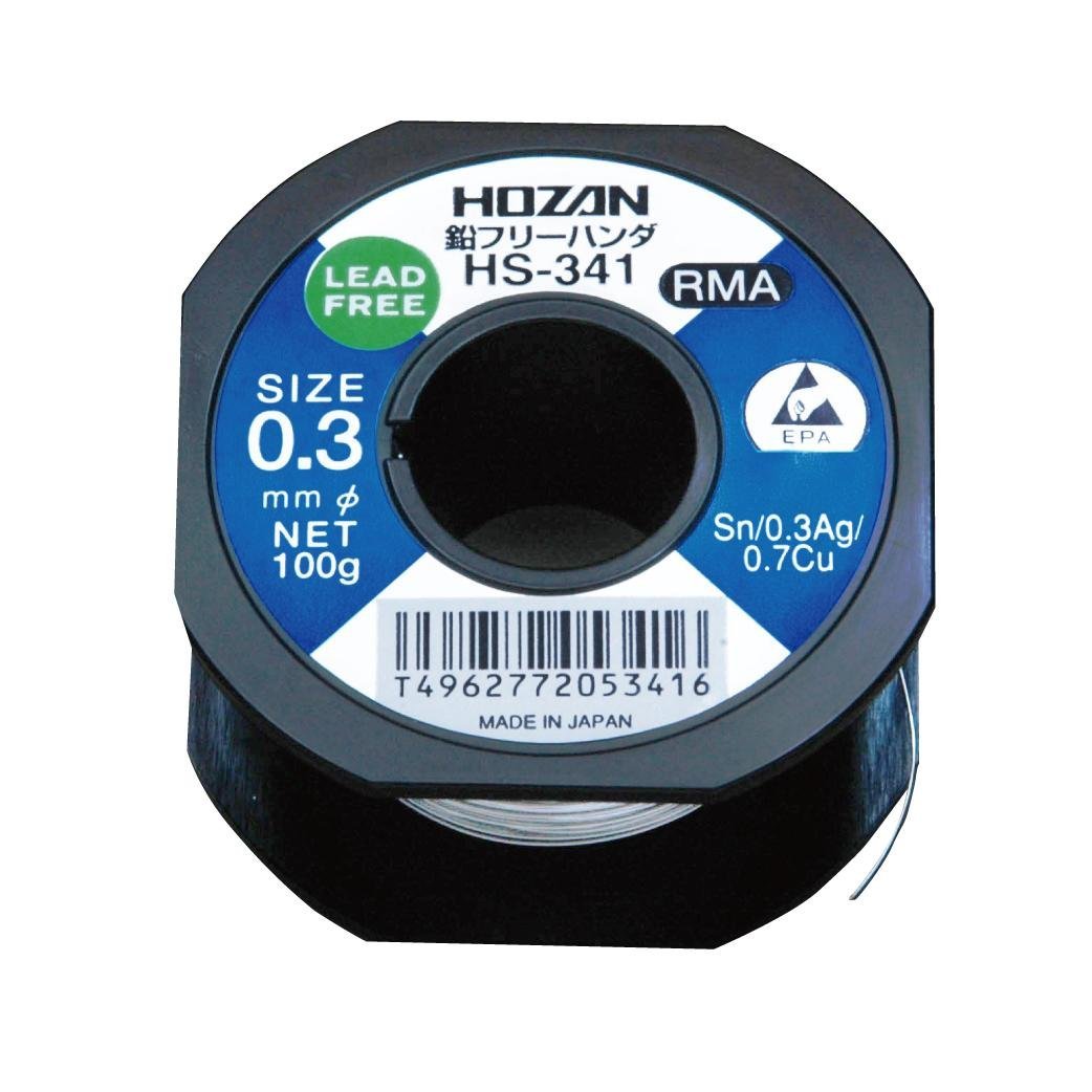 Amazon | ホーザン(HOZAN) 鉛フリーハンダ 鉛フリー半田 Sn-0.3Ag-0.7Cu 鉛フリー半田 重量100g HS-341 | DIY・工具・ガーデン