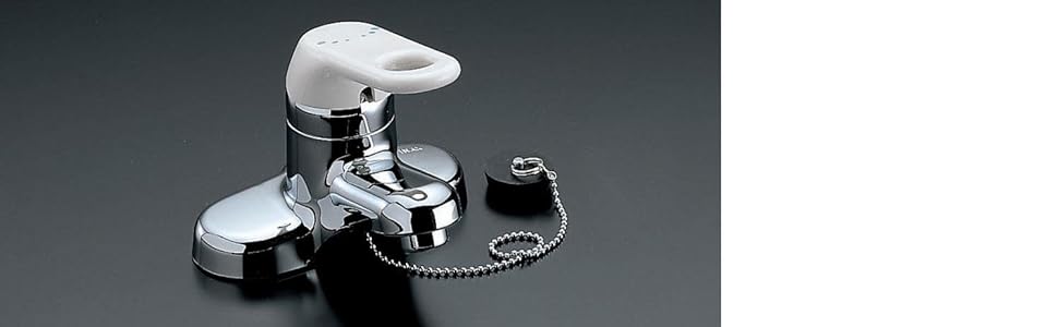 Amazon | LIXIL(リクシル) INAX 洗面用 台付 シングルレバー混合水栓 ゴム栓式 吐水口長さ95mm RLF-402 | 洗面水栓