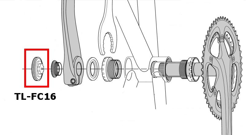Amazon | シマノ クランク取付工具 TL-FC16 Y13009220 | SHIMANO(シマノ) | 工具(単品)
