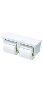 Amazon | TOTO 二連紙巻器 棚付き(樹脂) 樹脂製 ホワイト YH60N#NW1 | トイレットペーパーホルダー