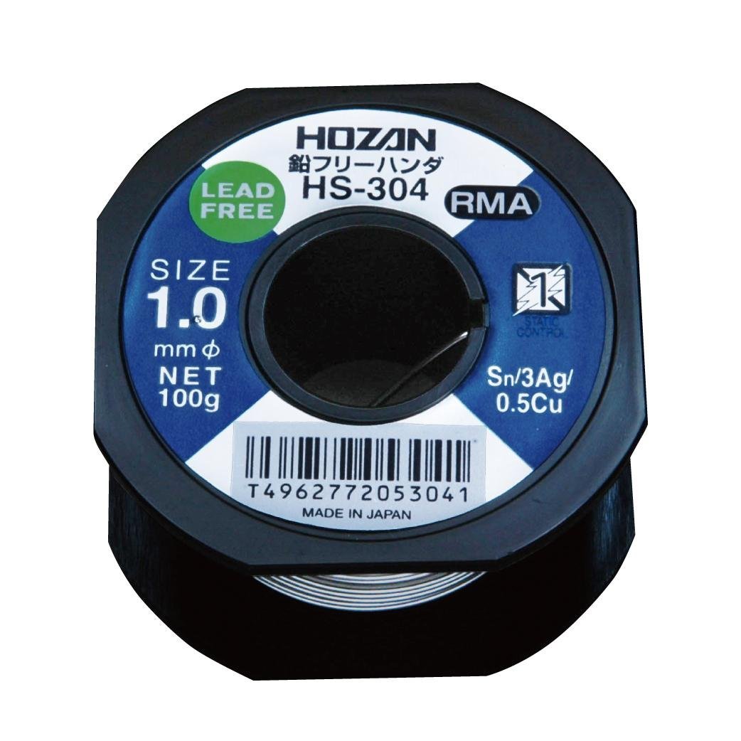 Amazon | ホーザン(HOZAN) 鉛フリーハンダ 鉛フリー半田 Sn-3Ag-0.5Cu 鉛フリー半田 線径1.0mmΦ 重量100g HS-304 | DIY・工具・ガーデン