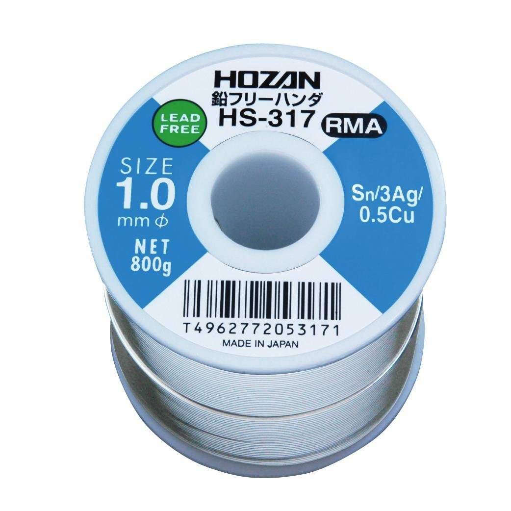 Amazon | ホーザン(HOZAN) 鉛フリーハンダ 鉛フリー半田 Sn-3Ag-0.5Cu 鉛フリー半田 線径1.0mmΦ 重量800g HS-317 | DIY・工具・ガーデン