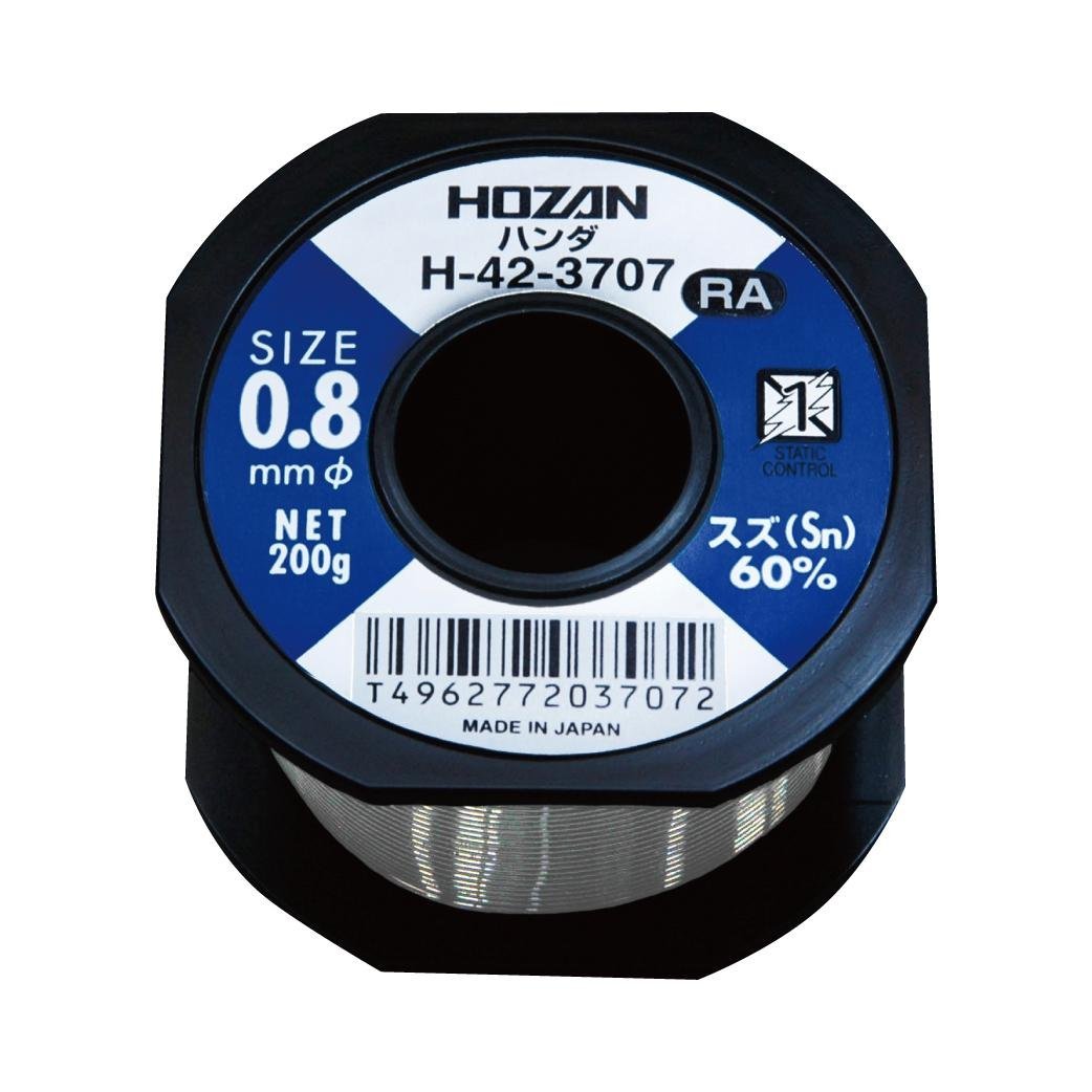 Amazon | ホーザン(HOZAN) ハンダ スズ60% 鉛40% 重量200g 長さ53m 線径0.8mmΦ H-42-3707 | DIY・工具・ガーデン