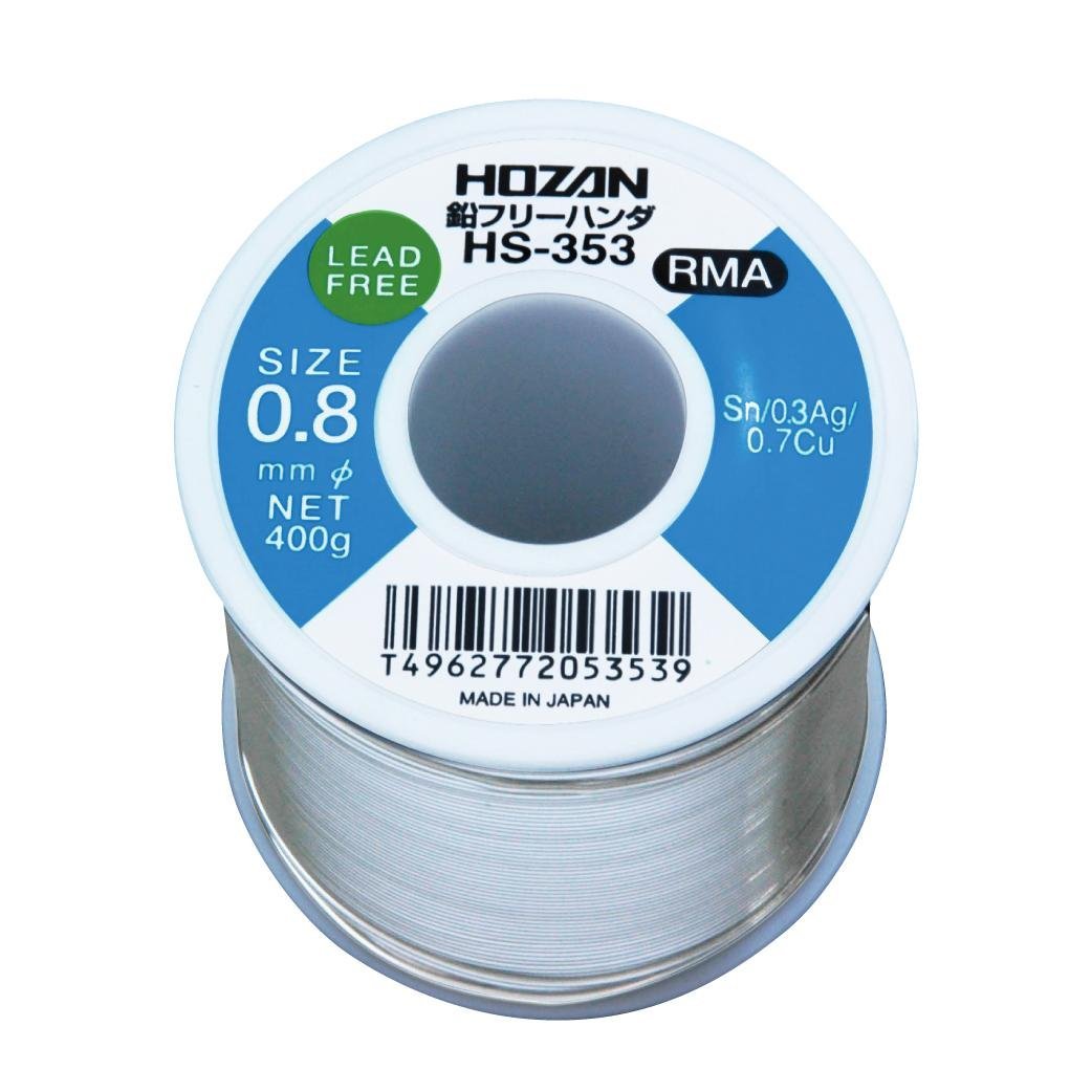 Amazon | ホーザン(HOZAN) 鉛フリーハンダ 鉛フリー半田 Sn-0.3Ag-0.7Cu 鉛フリー半田 重量400g HS-353 | DIY・工具・ガーデン