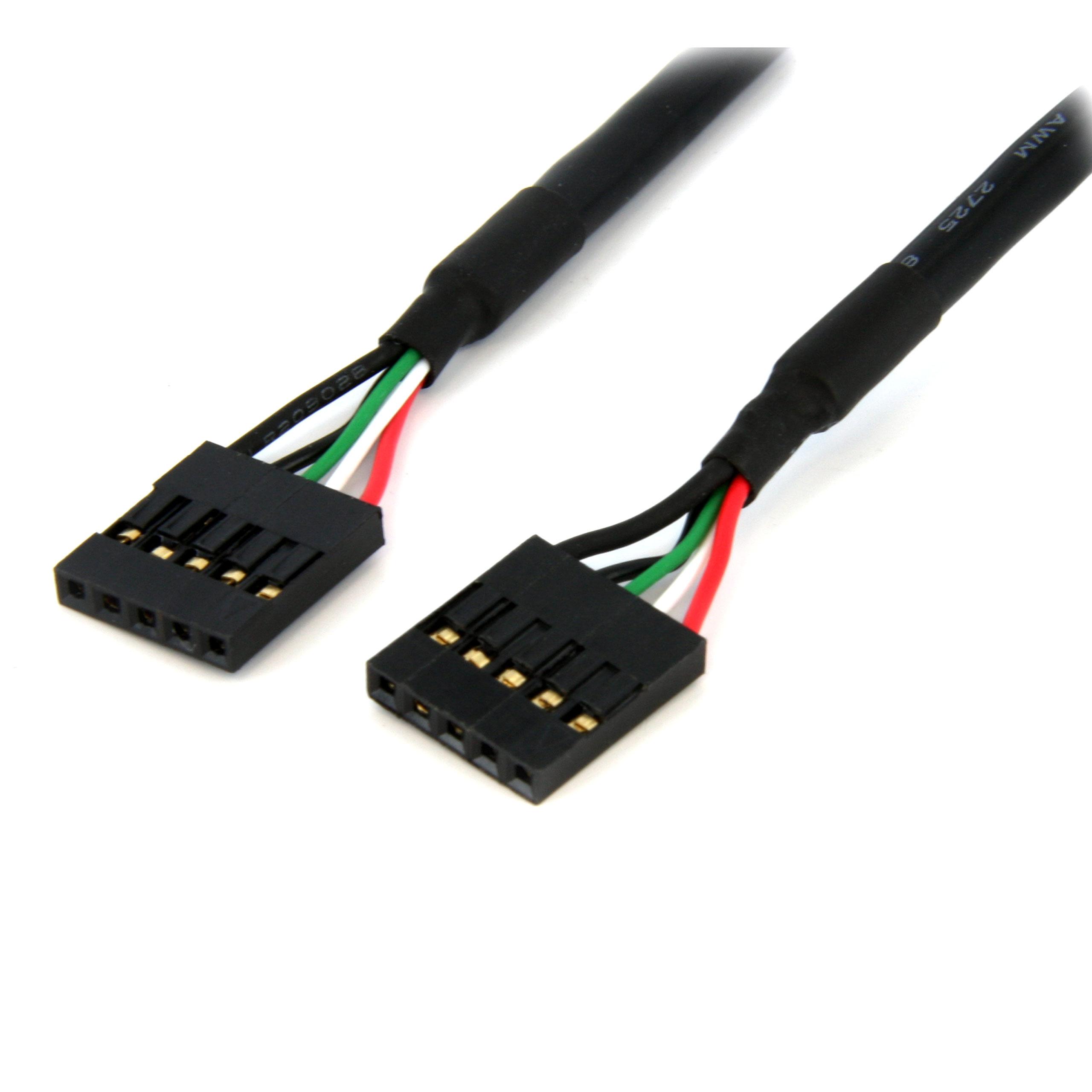 StarTech.com 24in Internal 5 pin USB IDC Motherboard Header Cable F/F ...